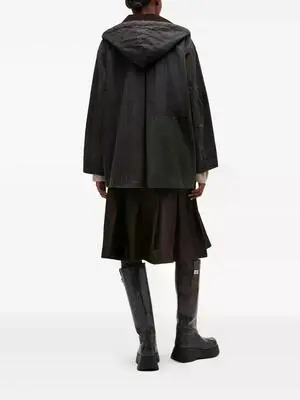 GANNI Patchwork Hooded Jacket - Green