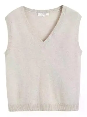 Chinti & Parker Sleeveless V-neck Top - Neutrals
