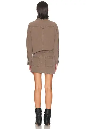 Isabel Marant Étoile Nouria Mini Dress - Dark Bronze
