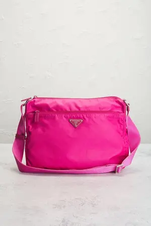Prada Tessuto Shoulder Bag - Pink