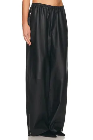 Alexander Wang Mid Rise Leather Track Pant