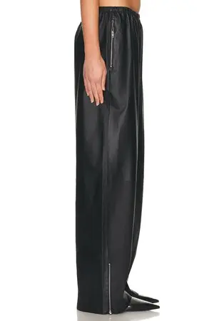 Alexander Wang Mid Rise Leather Track Pant