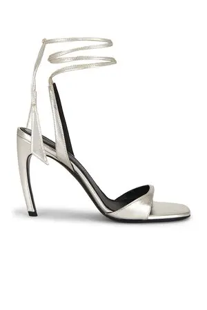 Attico Ora 95mm Metallic Sandals - Silver