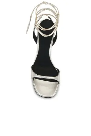 Attico Ora 95mm Metallic Sandals - Silver