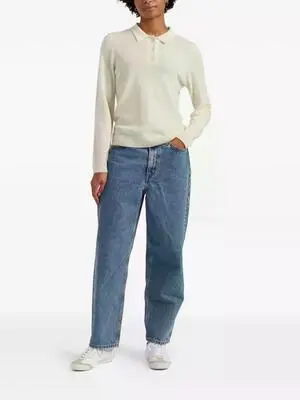 Chinti & Parker Long-sleeved Polo Sweater - Neutrals