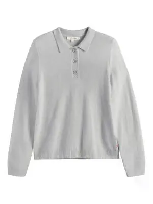 Chinti & Parker Long-sleeved Polo Sweater - Grey