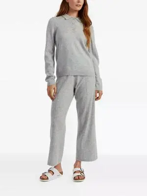 Chinti & Parker Long-sleeved Polo Sweater - Grey