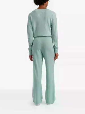 Chinti & Parker Dusty Mint Green Wide-leg Track Pants - Blue