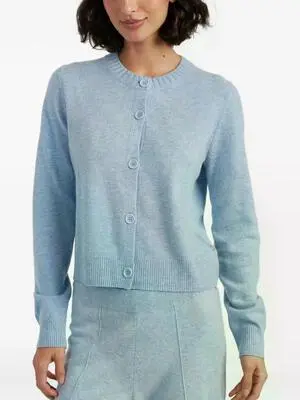Chinti & Parker Crew-neck Button-up Cardigan - Blue