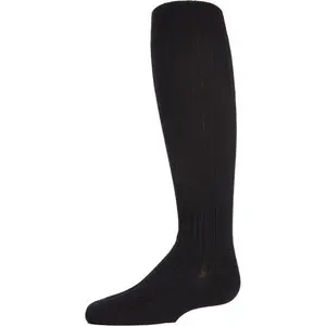 MEMOI Ribbed Cotton Tights - Black