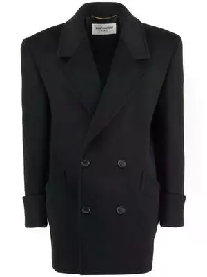 Saint Laurent Notched Lapel Coats For Women