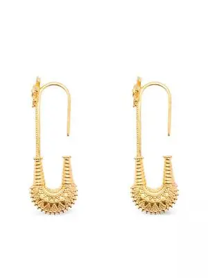 CHRONOS Sterling Silver Floral-motif Earrings