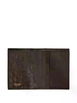FERRAGAMO Gancini Alligator-leather Wallet