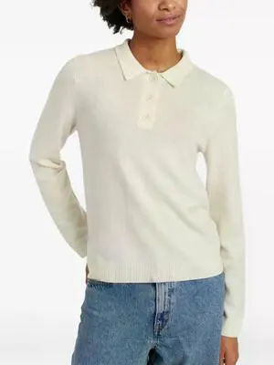 Chinti & Parker Long-sleeved Polo Sweater - Neutrals