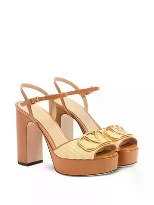 Valentino Garavani Logo-plaque Platform Sandals