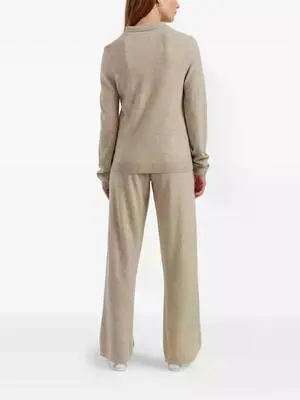 Chinti & Parker Long-sleeved Polo Sweater - Neutrals