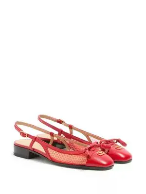 Valentino Garavani Valet Du Roi Slingback Ballet Flats - Red