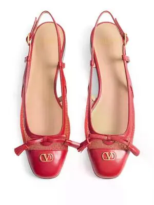 Valentino Garavani Valet Du Roi Slingback Ballet Flats - Red