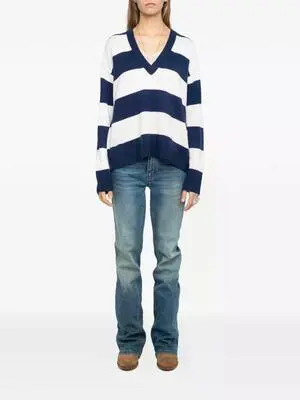 Zadig&Voltaire Striped V-neck Sweater
