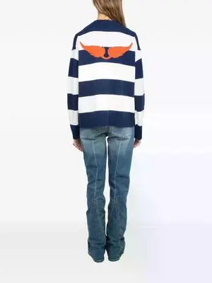 Zadig&Voltaire Striped V-neck Sweater