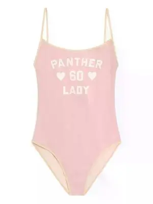 Valentino Garavani Printed Logo-detail One-piece Swimsuit - Pink