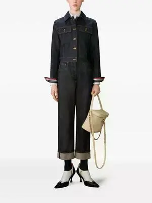 Thom Browne Five-pocket Jeans With Cuffed Hem