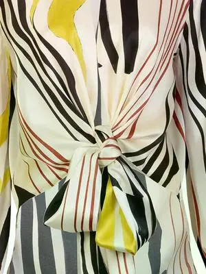 Silvia Tcherassi Striped Tie-detailed Blouse