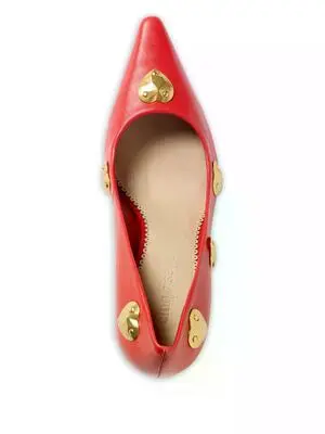 Cinq À Sept Luna Hearts Stiletto Pumps - Red