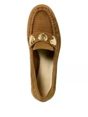 Cinq À Sept Gretta Hearts Suede Loafers - Brown