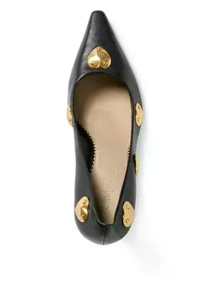 Cinq À Sept Luna Hearts Pumps - Black