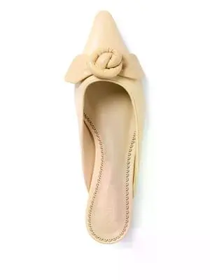 Cinq À Sept Layla Heel Mules With Rose Detail - Neutrals