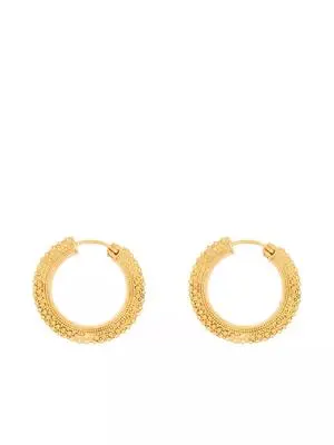 CHRONOS Sterling Silver Tsvara Hoop Earrings - Gold