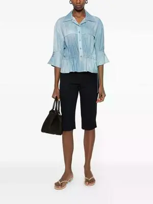 Ermanno Scervino Buttoned Topstitched Blouse