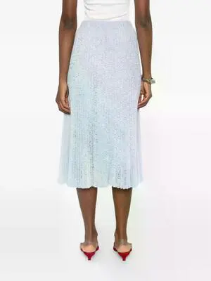 Ermanno Scervino Pleated Lace Skirt