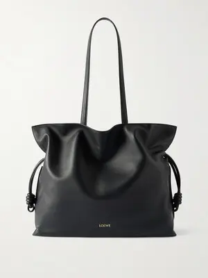 Loewe Flamenco Xl Leather Tote Bag - Black