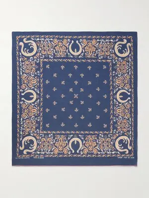 Kapital Antler Naja Printed Bandana - Blue