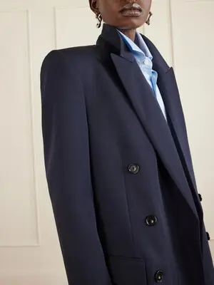 Stella McCartney Double-breasted Wool-twill Blazer - Blue