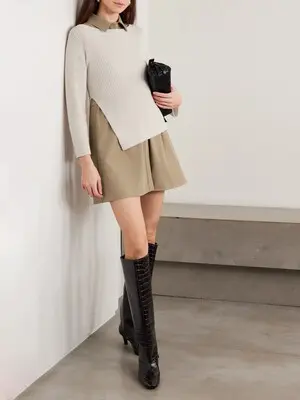 Staud Dane Layered Mini Dress - Neutrals