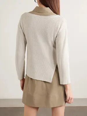 Staud Dane Layered Mini Dress - Neutrals