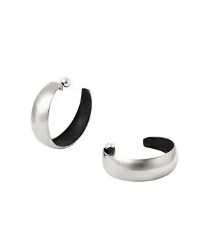 SOPHIE BUHAI Moon Hoop Earrings - Silver