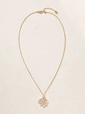 GARRARD 18-karat Rose And Diamond Necklace - Gold