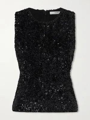 Adam Lippes Sequined Knitted Tank