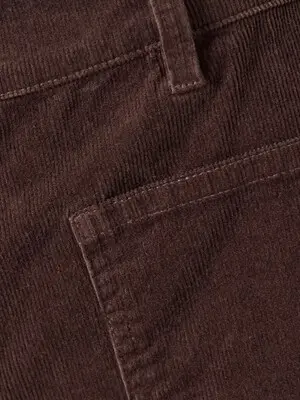 NILI LOTAN Florence Cotton-blend Corduroy Flared Pants - Brown