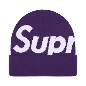 Supreme Big Logo Beanie - Purple