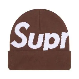 Supreme Logo Beanie - Brown