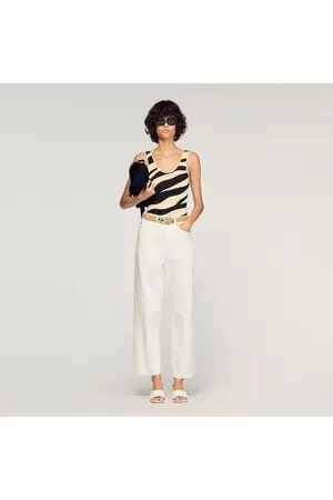 Sandro Wide-leg Trousers - Brown
