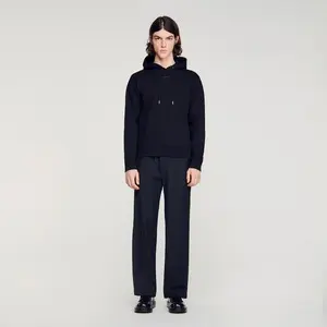 Sandro Classic-fit Logo Sweatshirt - Black
