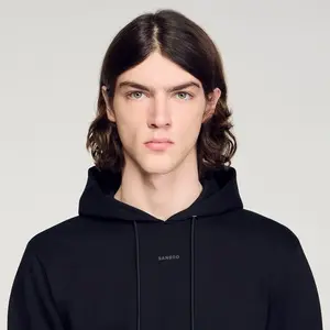 Sandro Classic-fit Logo Sweatshirt - Black