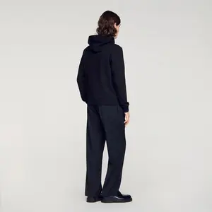 Sandro Classic-fit Logo Sweatshirt - Black