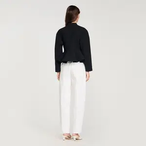 Sandro Cropped Ruffled Peplum Jacket